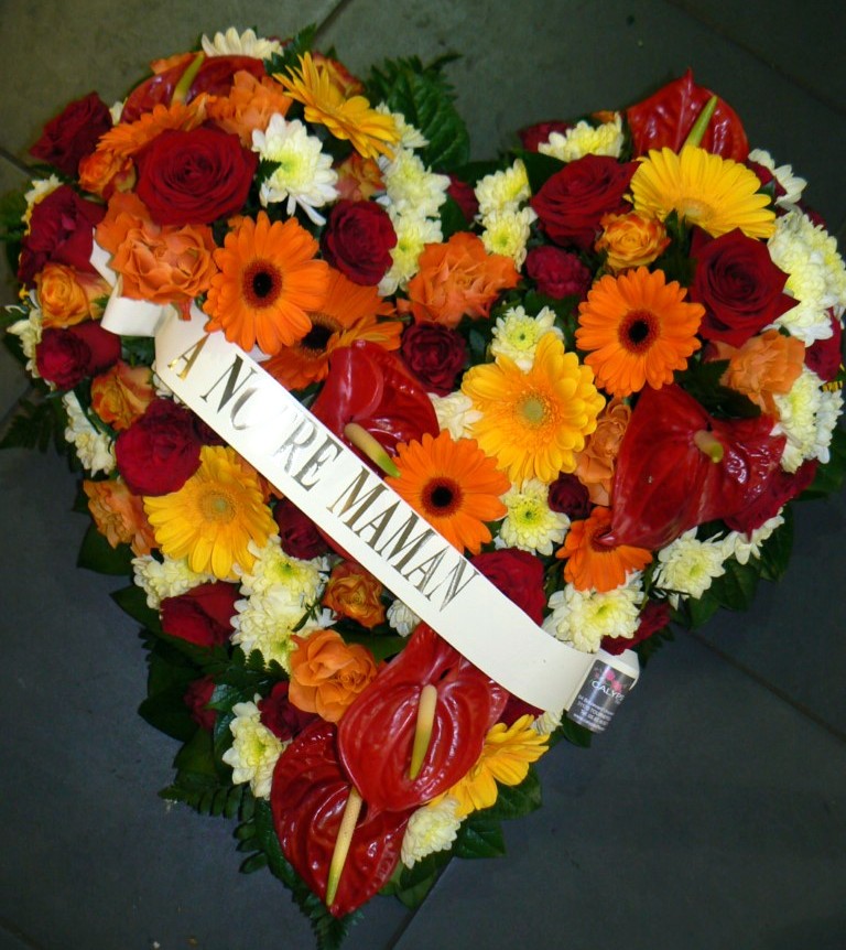 Couronnes de fleurs, Coeurs et Croix deuil - Livraison Toulouse ...