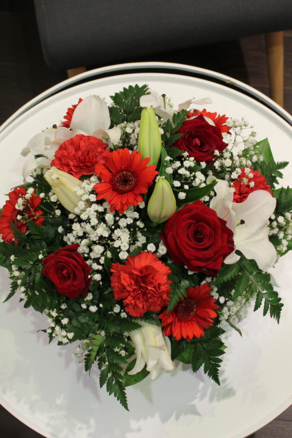 DOUCEUR (Rouge) - Composition Florale - Livraison Toulouse - Calypso Fleurs