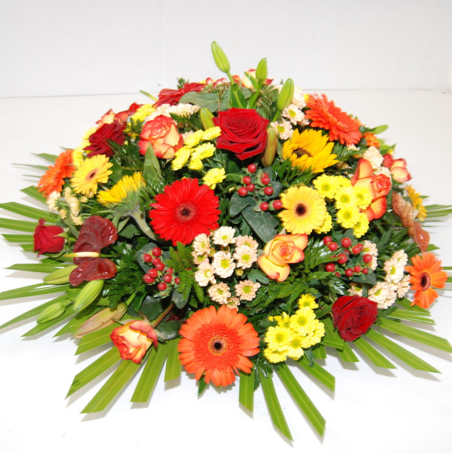 COUSSIN ROND COLORÉ - Livraison Toulouse - Calypso Fleurs