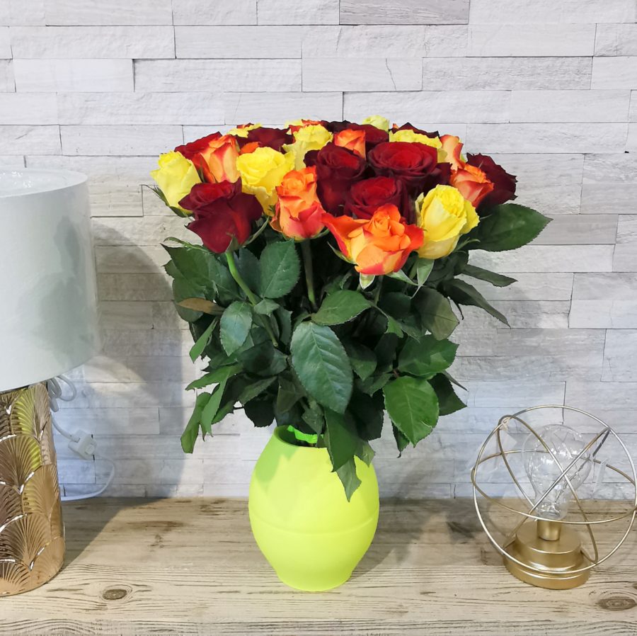 Bouquet de PETITES roses "COLORÉES" - Livraison Toulouse - Calypso Fleurs