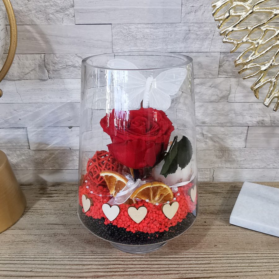 COMPOSITION DE ROSES ÉTERNELLES "ENA" - Livraison Toulouse - Calypso Fleurs